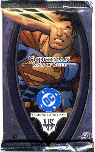 DC VS System Trading Card Game Superman Man of Steel Booster Pack ...