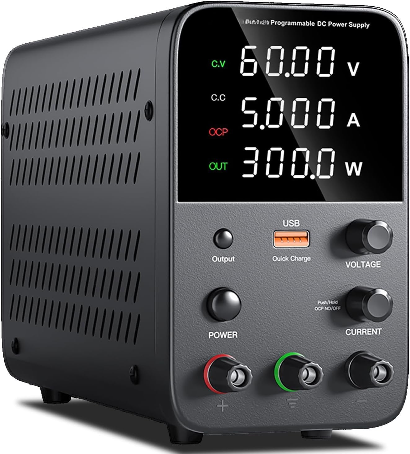 DC Variable Bench Power with Encoder Knob, Output Enable/Disable, Quick ...