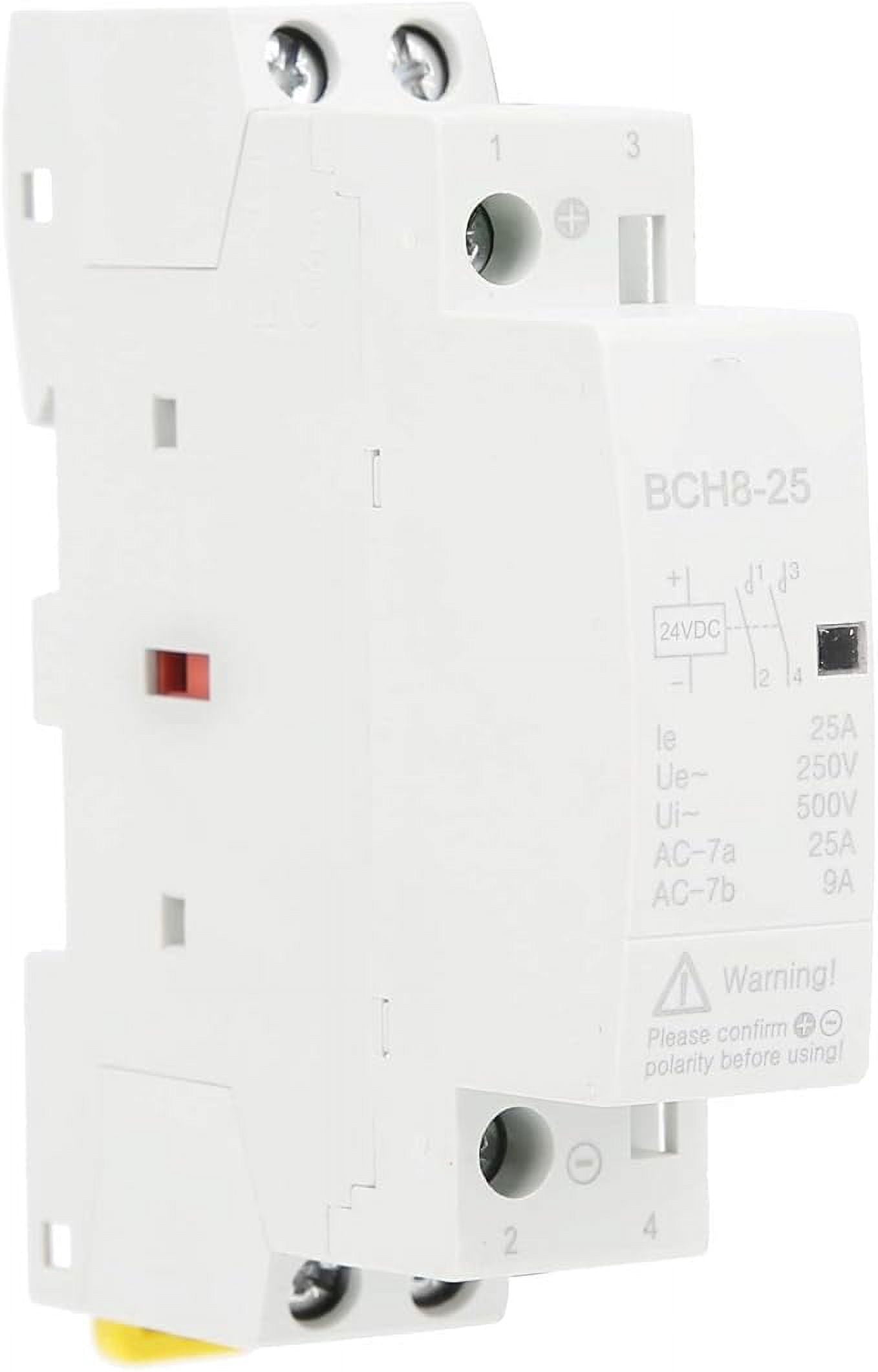 DC Voltage Contactor, 25A DC 24V BCH8-25 2NO DC Modular Contactor ...