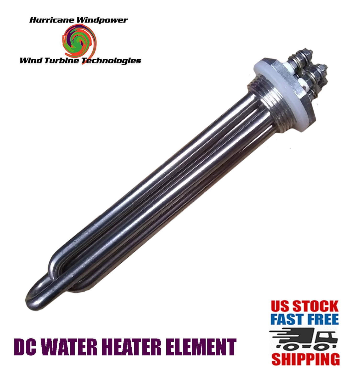 DC Water Heater Element 12 Volt 300 Watt for Wind Generator Solar Water ...