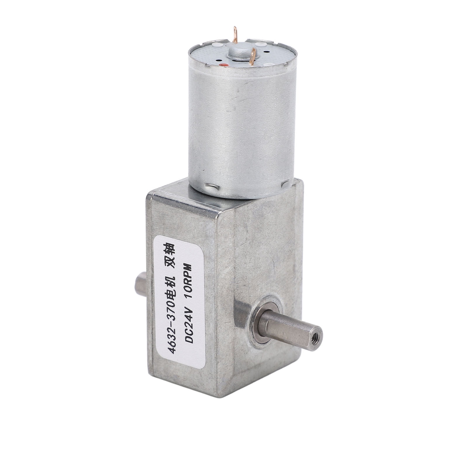 DC Worm Gear Motor 4632 370 Aluminum Brass Double Shaft Mini Turbine ...