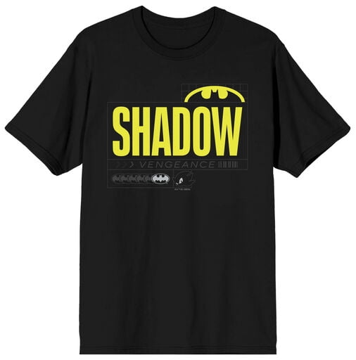 DC X Sega Batman X Shadow Adult Black Crew Neck Short Sleeve T-shirt ...
