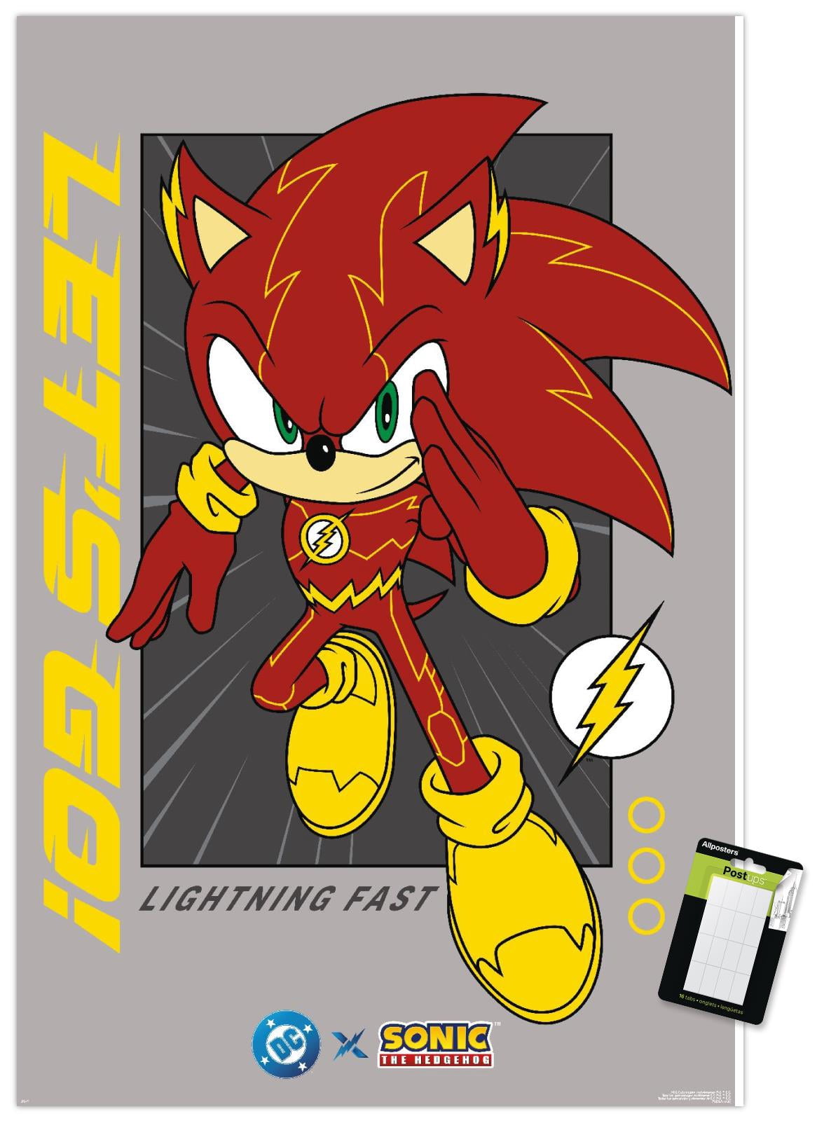 DC X Sonic The Hedgehog - Sonic Lightning Fast Wall Poster, 22.375" x ...