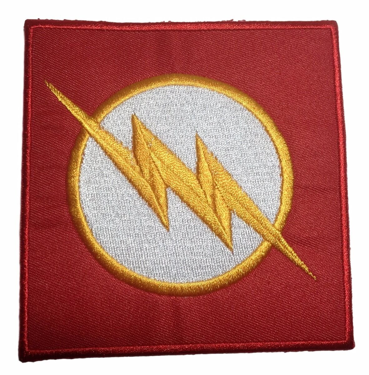 DC's The Flash Shield Square 3 3/4 " Wide Embroidered Iron On Patch ...
