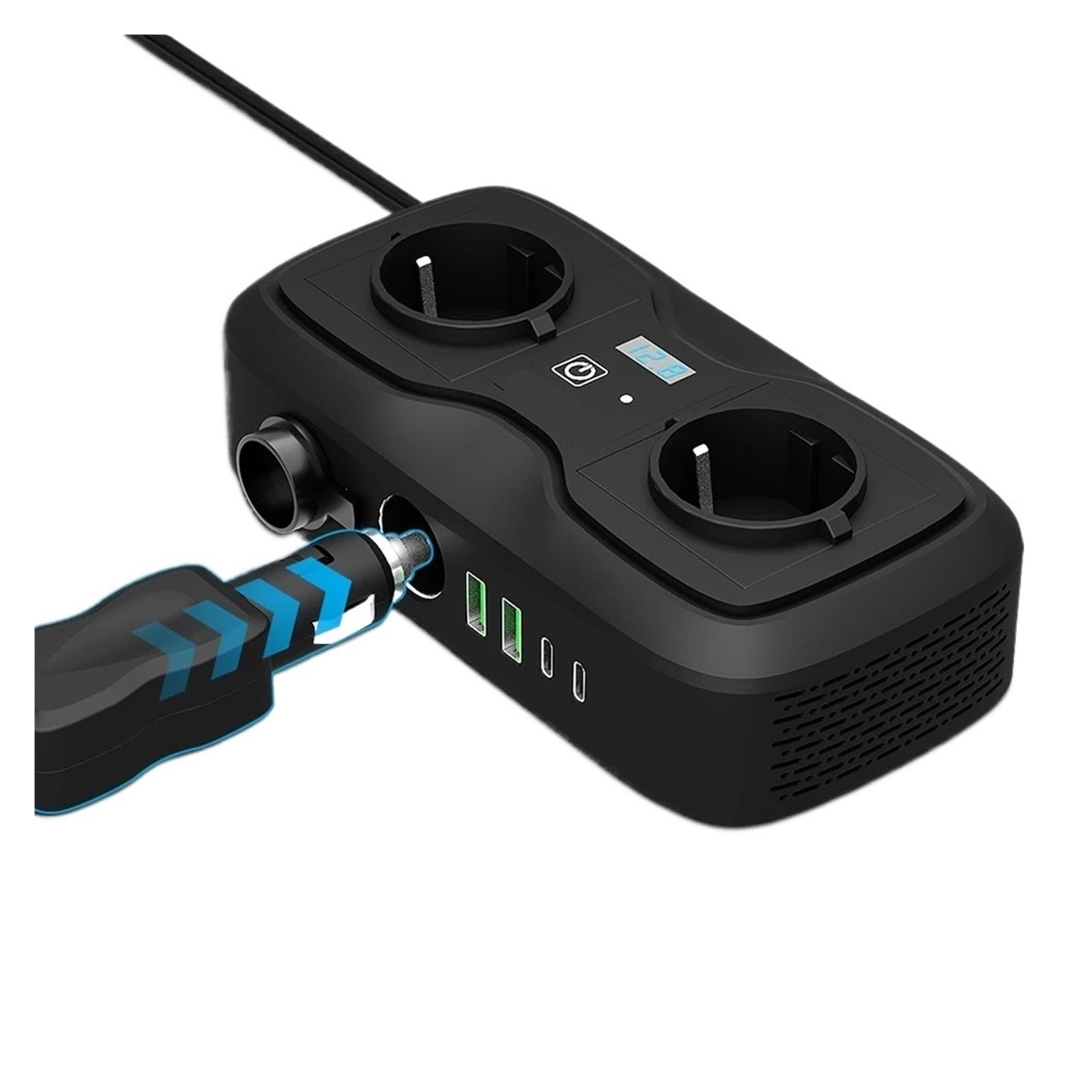 DC to AC 400W Peak LED Display Sockets Power Inverter Car Power Inverter Adapter Converter Dual ...