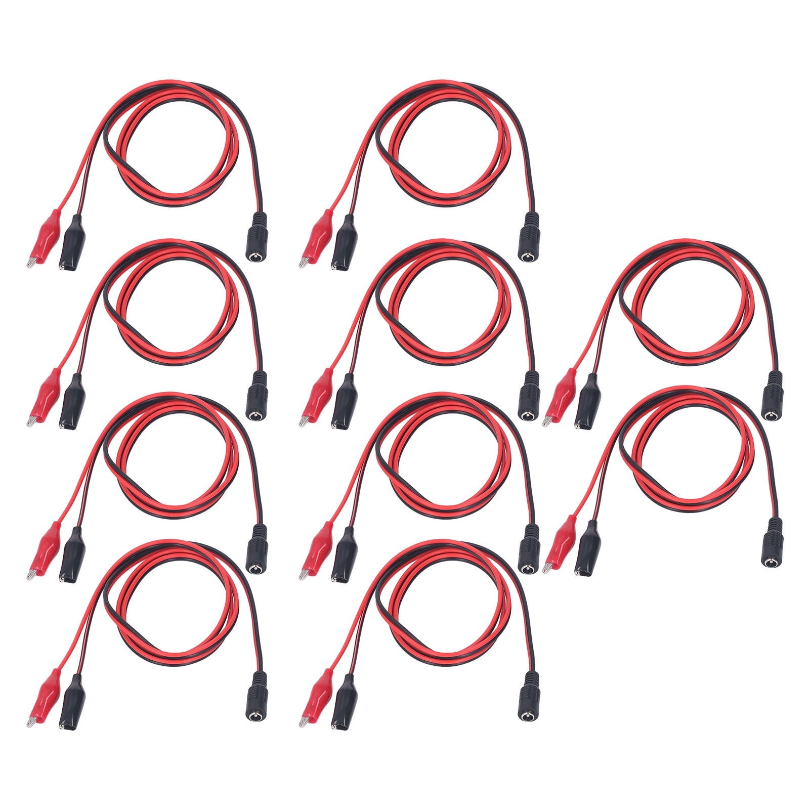 DC to Dual Test Clip Cable Copper Core Electrical Test Power Adapter ...