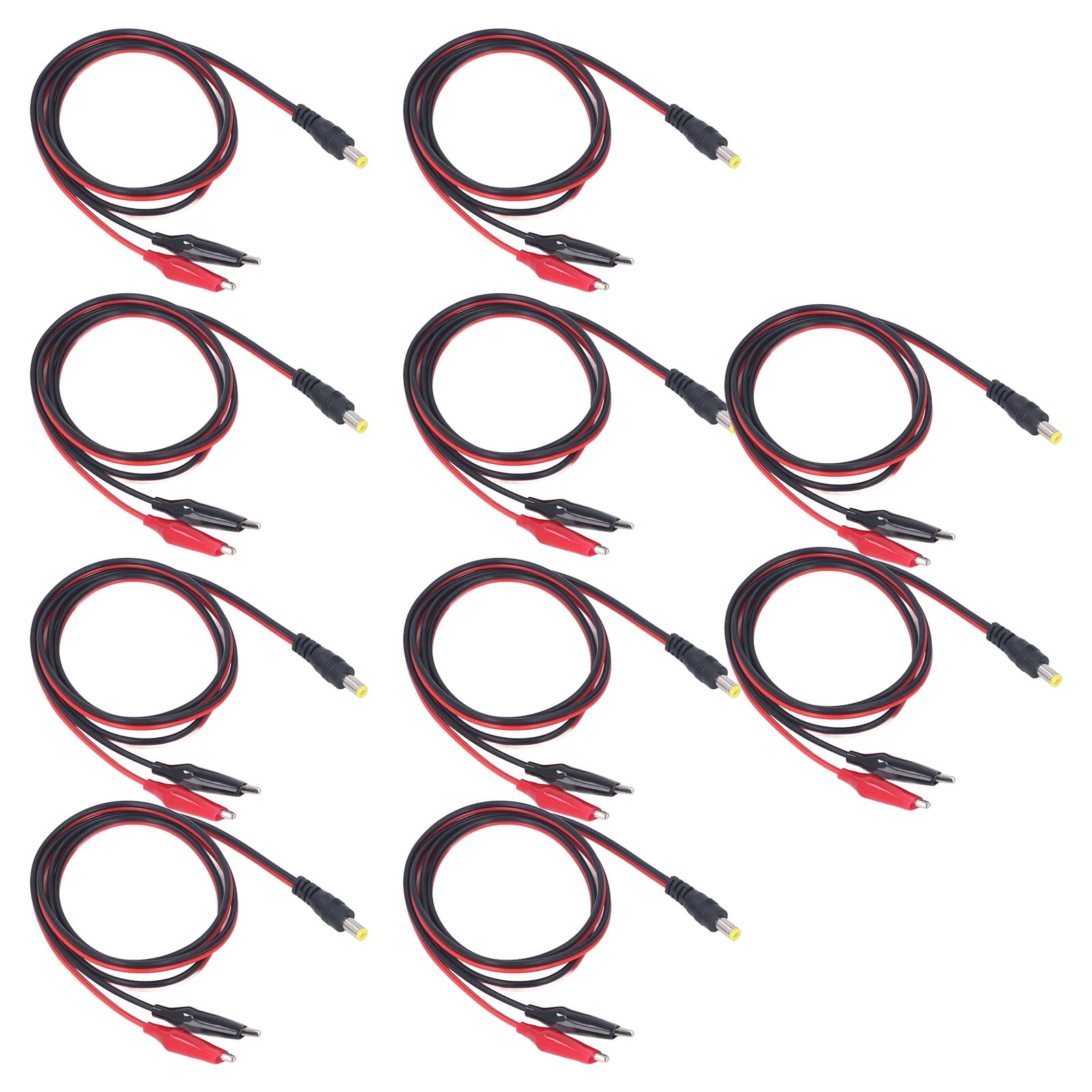 DC to Dual Test Clip Cable Copper Core Electrical Test Power Adapter ...