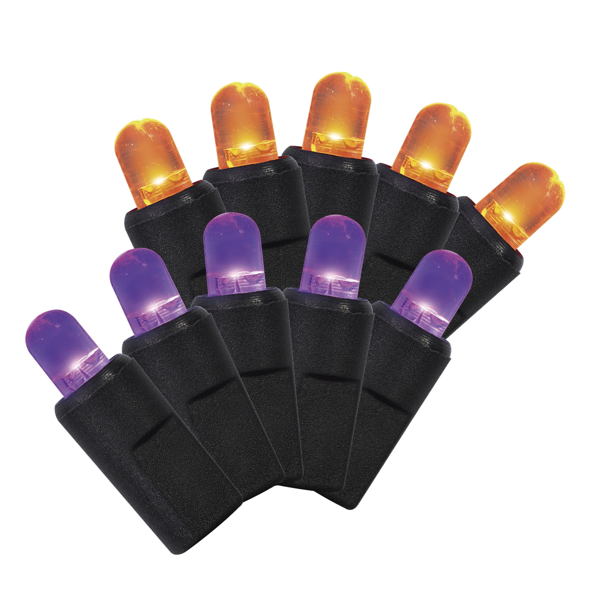 Orange and Purple Lights, 100CT, Dome LED, 8-Function Color-Sync, 19 ...