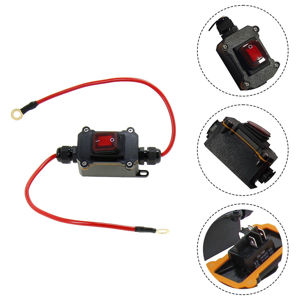 DC12-24V 25A IP65 1x Inline Wire Switch for Motorcycle and car Power on ...