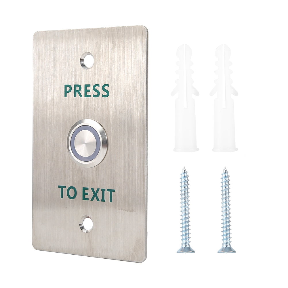 DC12-24V Metal Door Release Switch, Press to Exit Button with LED ...