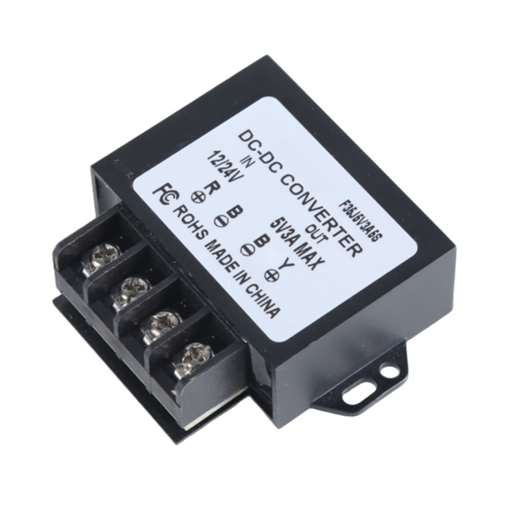 DC12~24V to 5V 3A Converter Module 15W Car Power Adapter for 5V Fan Toy ...