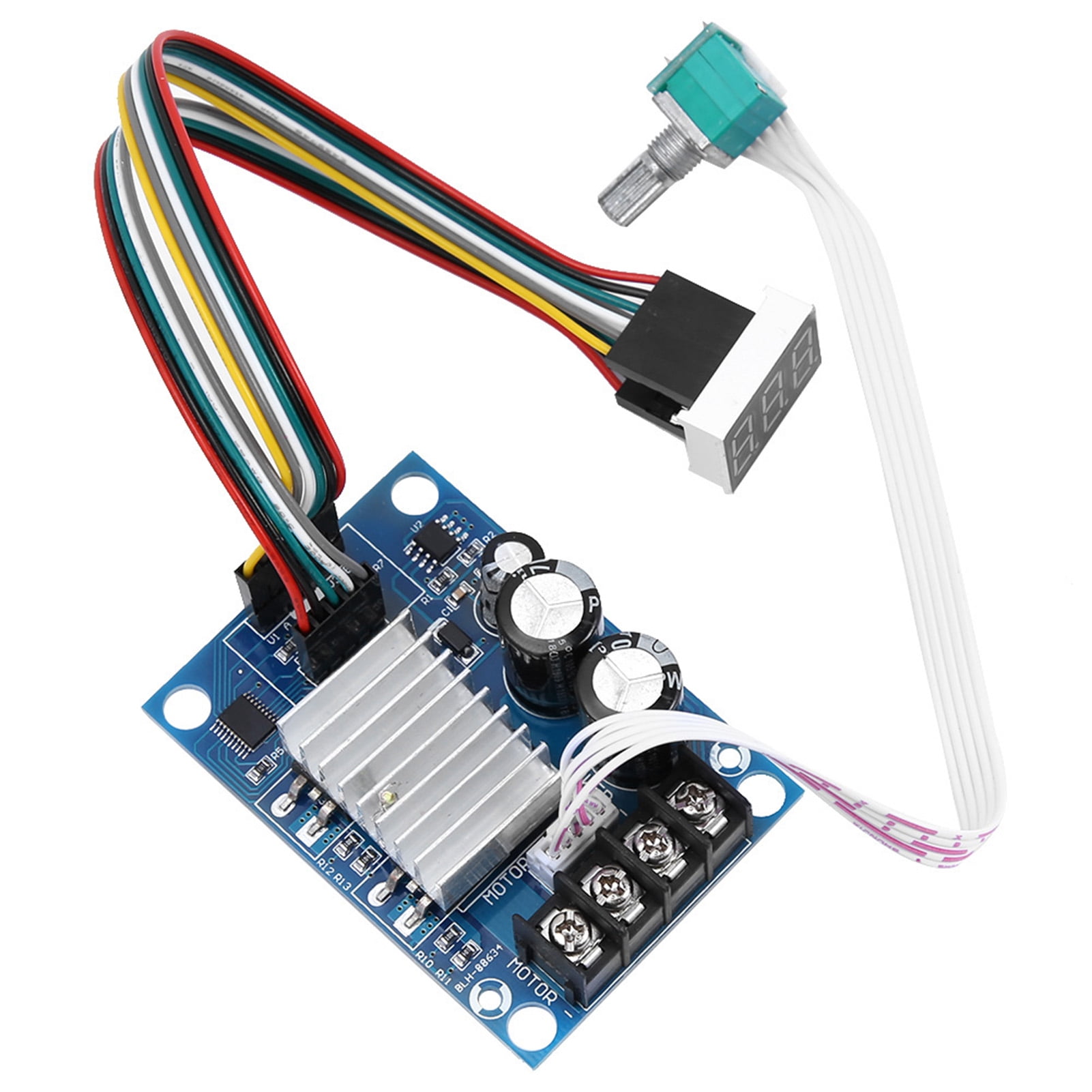 DC12-60V 20A PWM DC Brush Motor Speed Controller Adjustable Electric Motor Speed Regulator ...