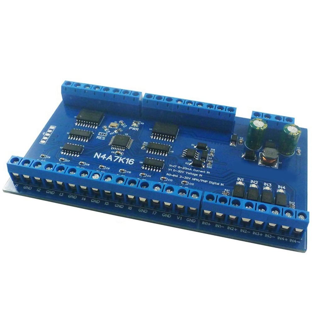 DC12V/24V RS485 Remote I/O Module 24CH Digital Analog Mixed Acquisition ...