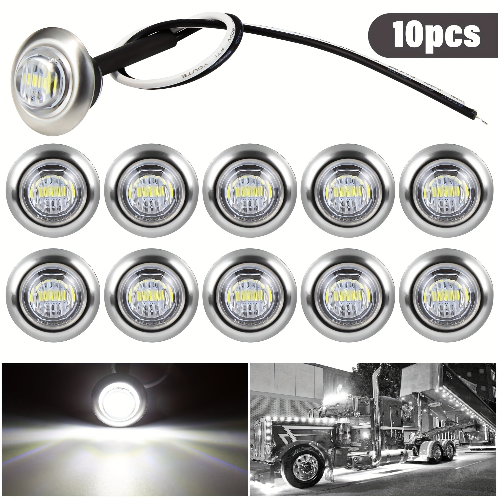 DC12V 3LED Side Light Marine Boat Transom Round Stern Light Tail ...