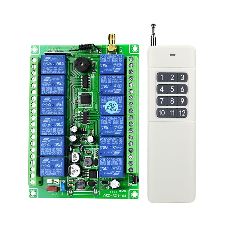 DC12V-48V 12 Channels Smart Home Lighting Control Garage Door Electric ...