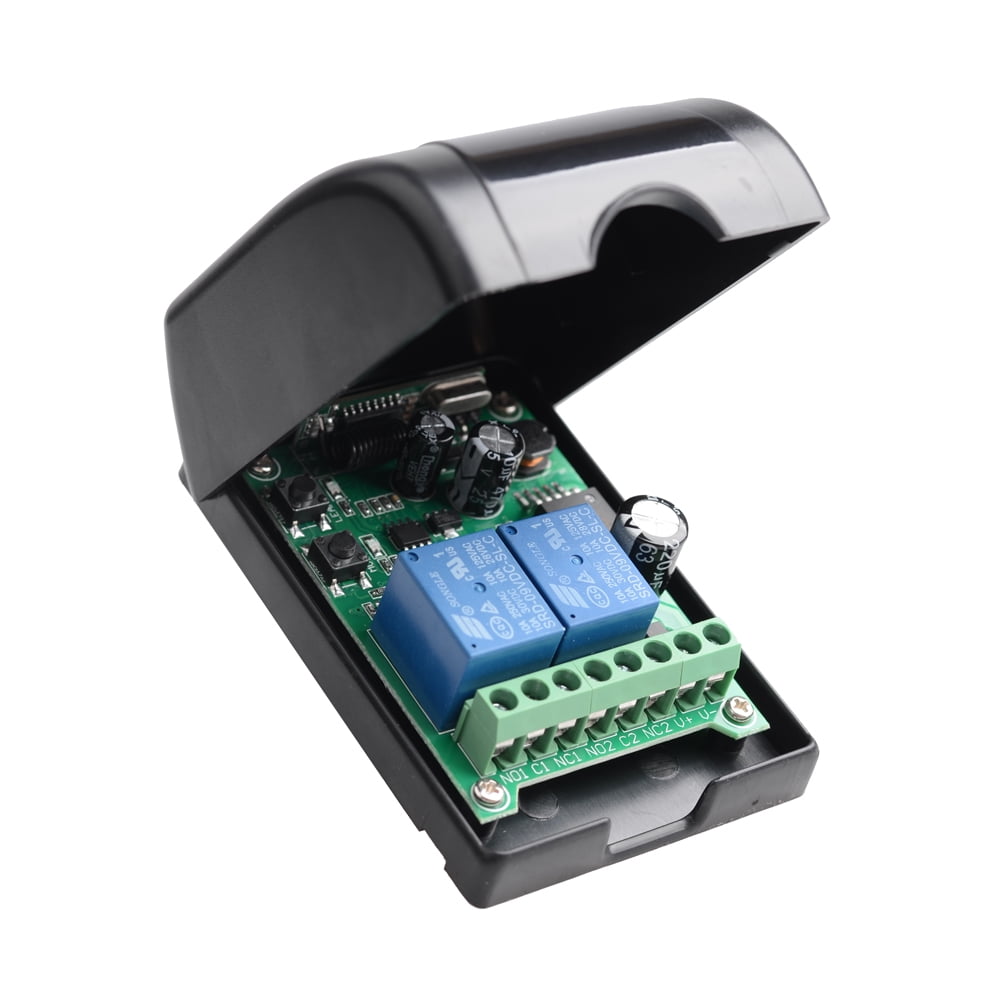 DC12V-48V 433MHz Wireless Remote Control Switch Relay 2CH Receiver ...