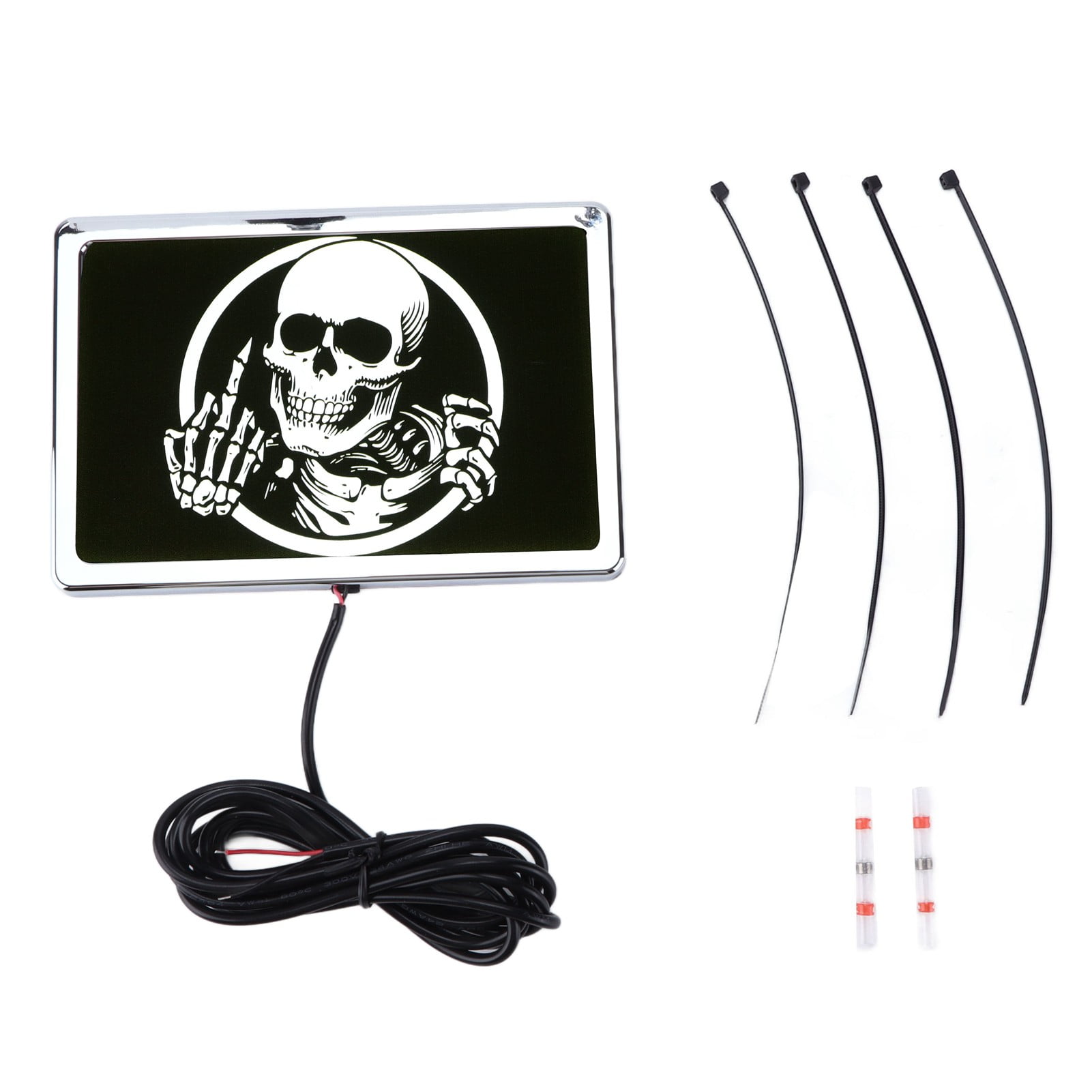DC12V 4x6in LED Flag Light Skeleton Pattern Universal Accessory for ...
