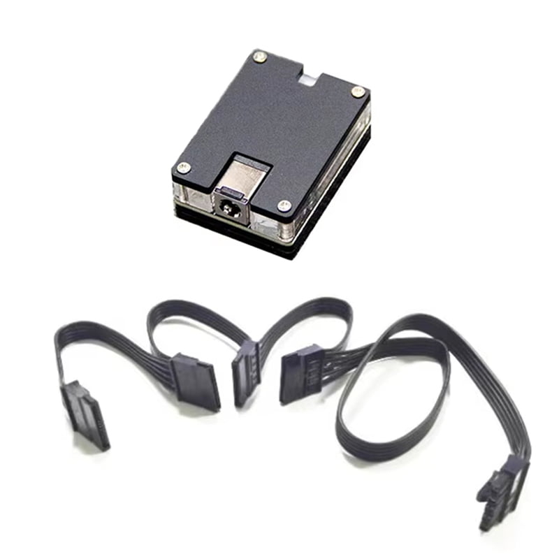 DC12V 5.5x2.5mm to 12V 5V HDD SSD Power Cable Hard Disk Adapter Module ...