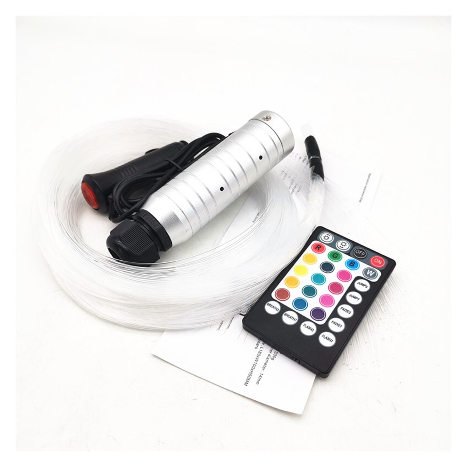 DC12V 6W RGB Fiber Optic Star Ceiling Light Kit, 100PCS*2m*0.75mm Fiber ...