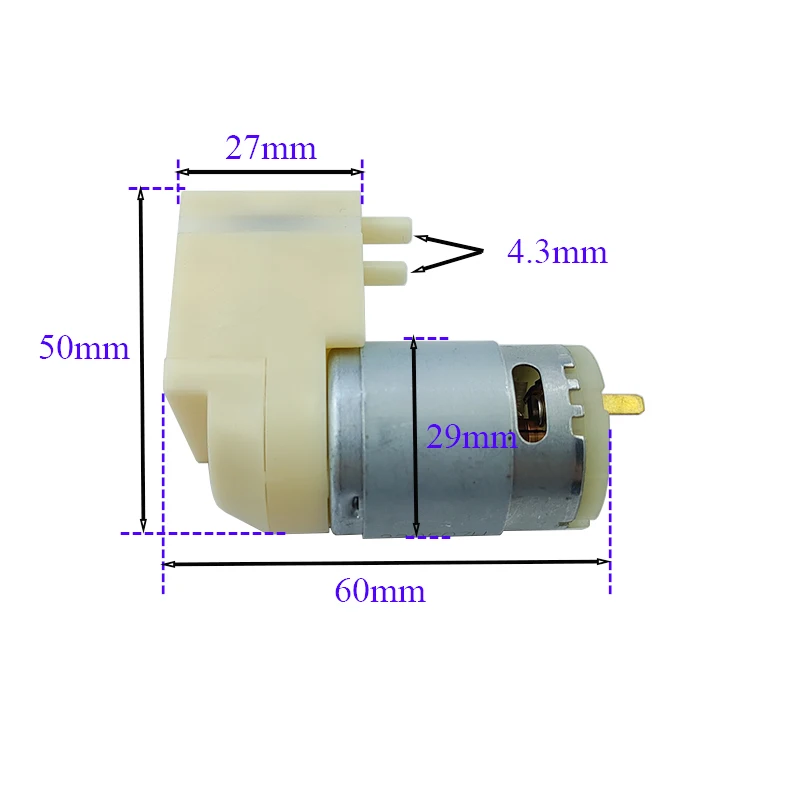 DC12V -80Kpa Micro 385 Motor Vacuum Air Pump Negative Pressure Suction ...