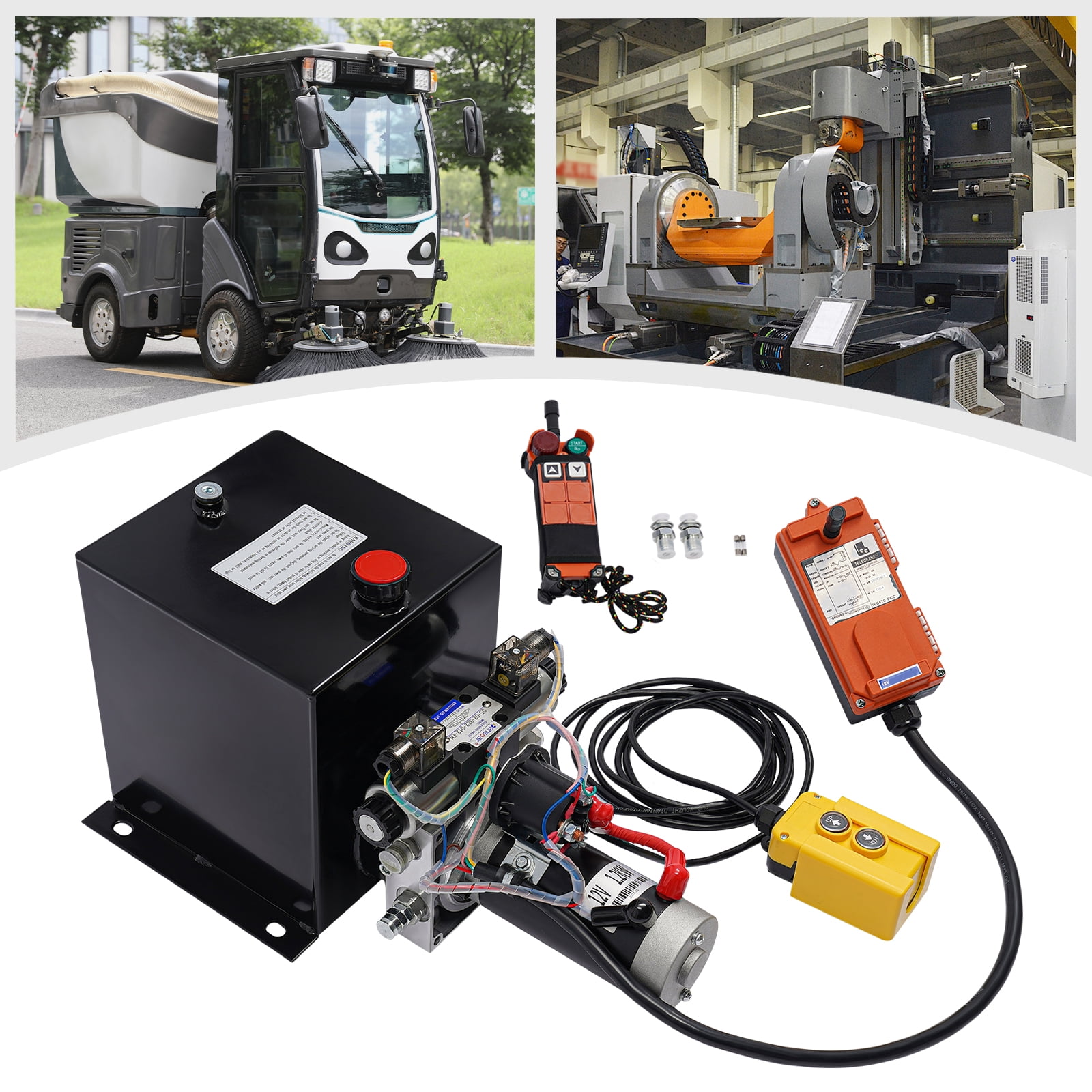 DC12V Double Acting Hydraulic Pump Hydraulic Power Unit 2850RPM Remote ...