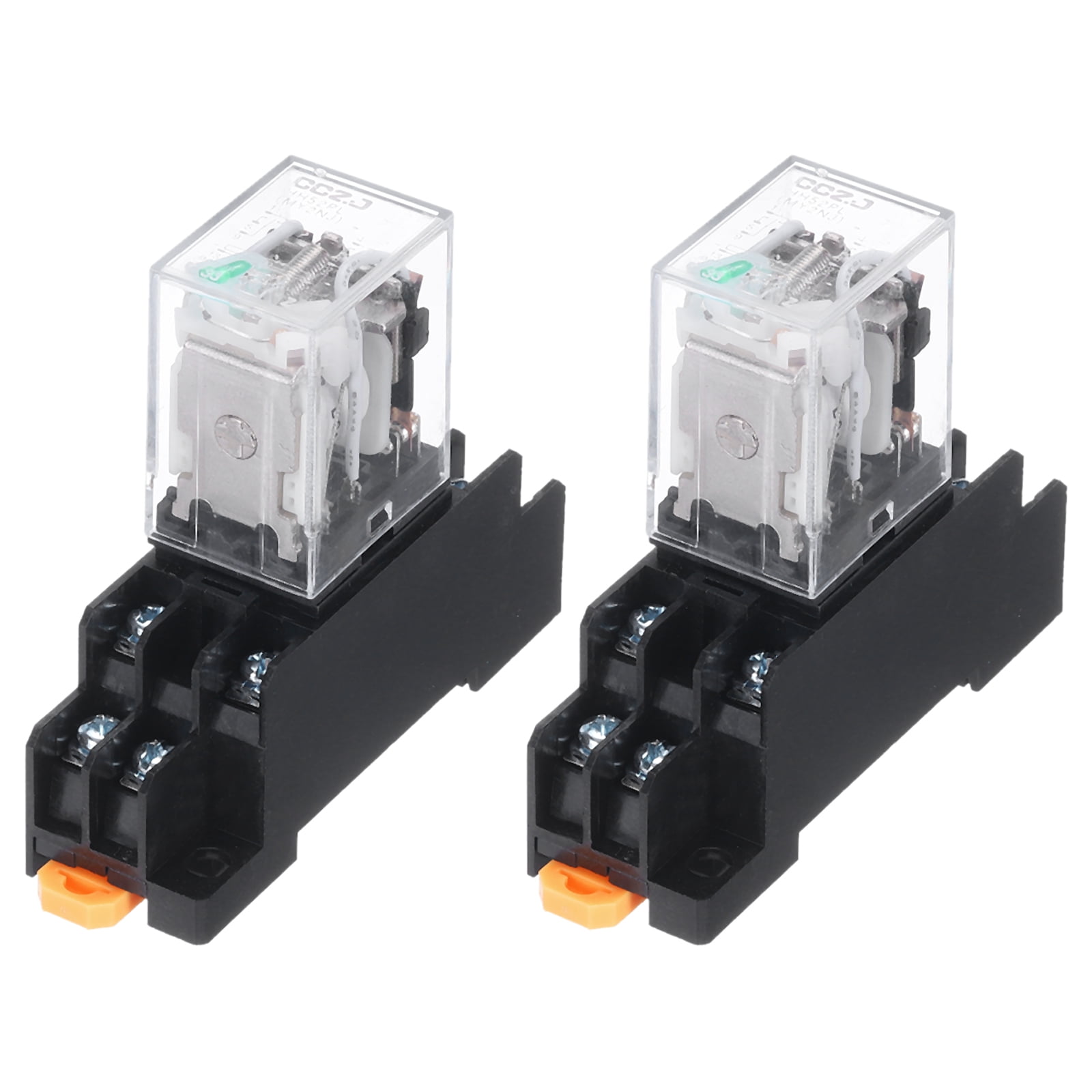 DC12V Electromagnetic Power Relay 8-Pin AC/DC DPDT 2NO2NC 5A Relay Coil with Socket Base with ...