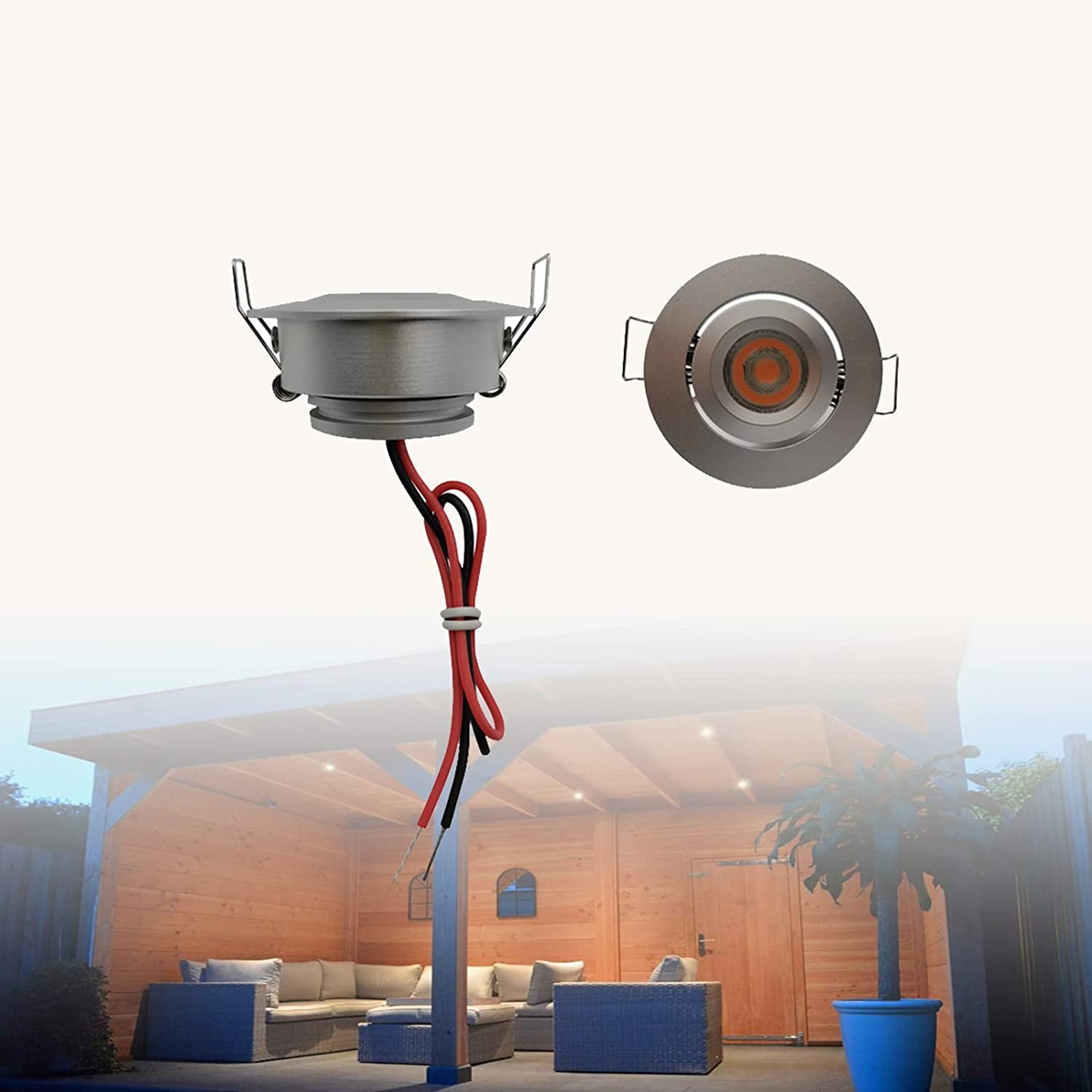 DC12V Pack of 2 Adjustable dimmable Under Cabinet LED Mini Small ...