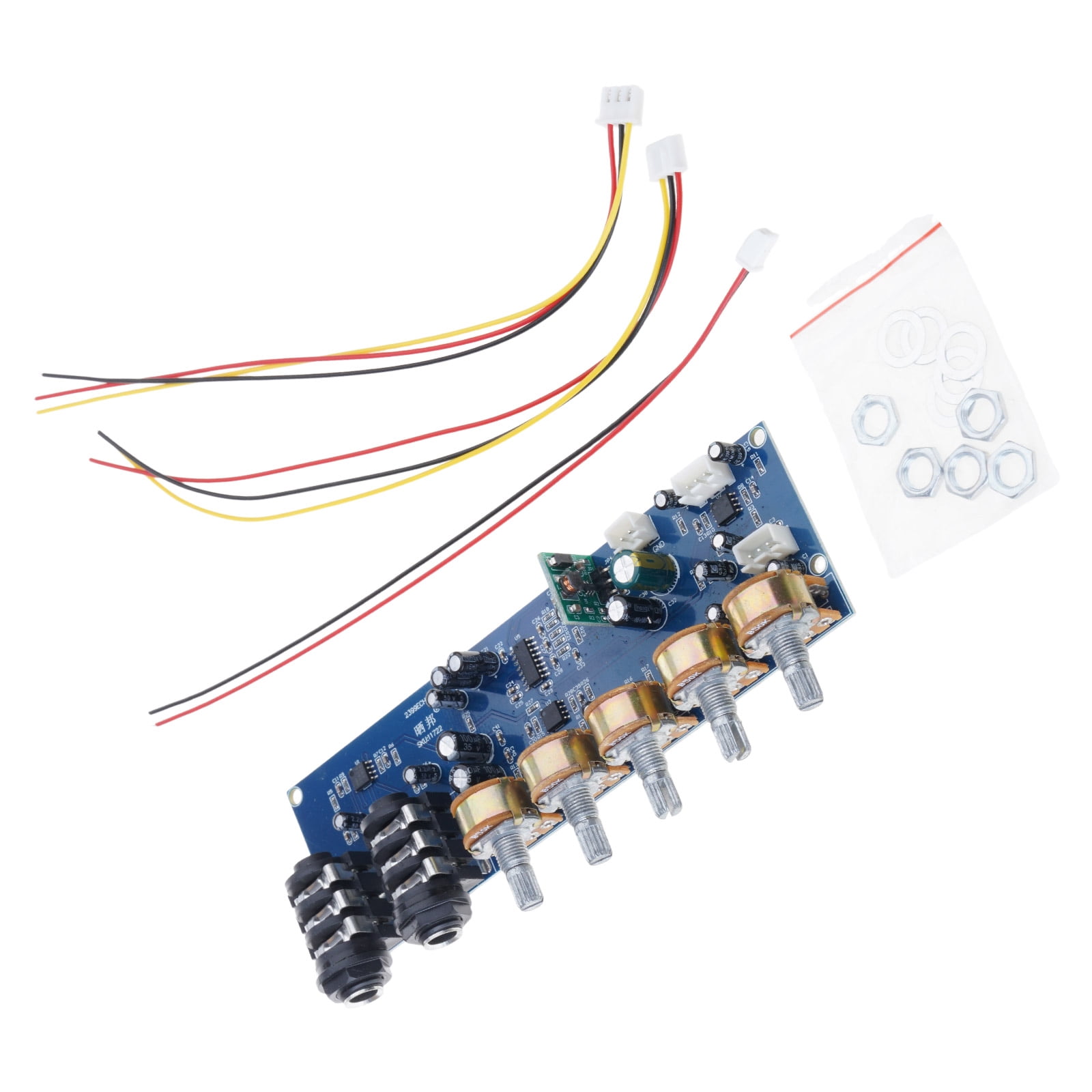 DC12V Powered Microphone Preamplifier Double Mic Input Karaoke Preamp ...