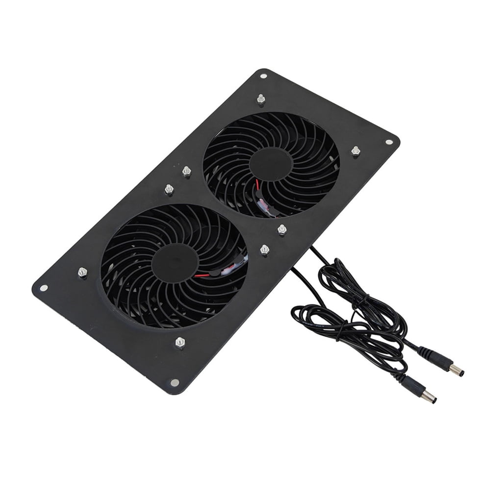 DC12V Solar Panel Exhaust Fan Air Extractor for Office Outdoor Dog ...