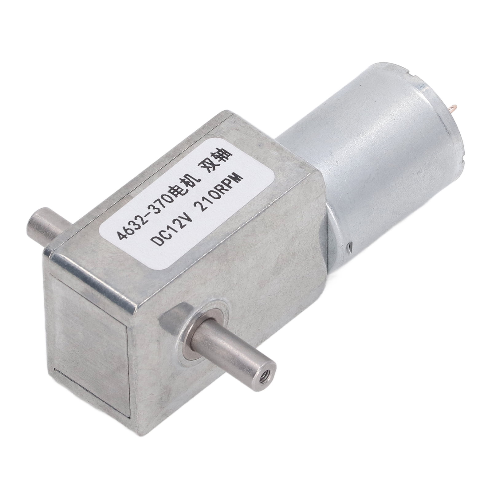 DC12V Worm Gear Motor Double Shaft Micro Electric Motor Full Metal ...