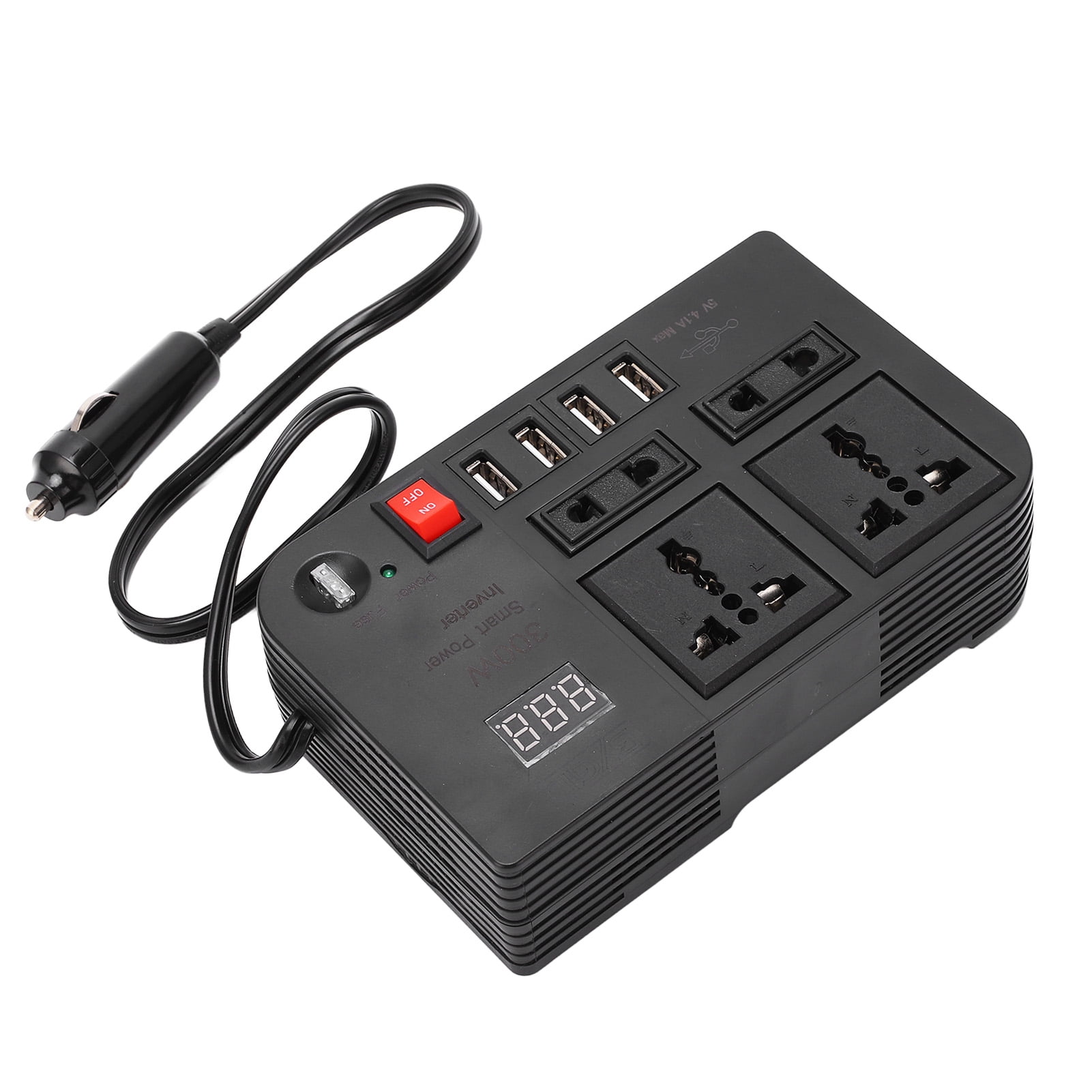 DC12V to AC220V Inverter with 4 USB Ports Outlets for Multiple Devices ...