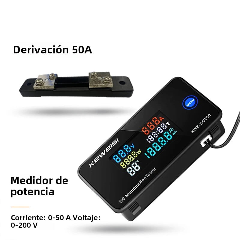 DC200 KWS Digital Voltmeter Power Energy Monitoring with Colorful LED ...