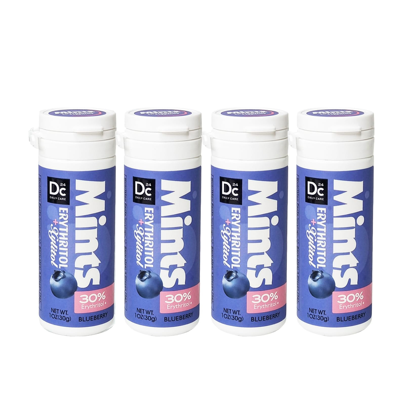 DC24 DAILY CARE Xylitol HMF23 Erythritol Mints, No Aspartame Sugar Free ...