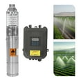 DC24V 210W 3" Solar Submersible Pump Bore Deep Well Water Pump & MPPT Controller - Walmart.com