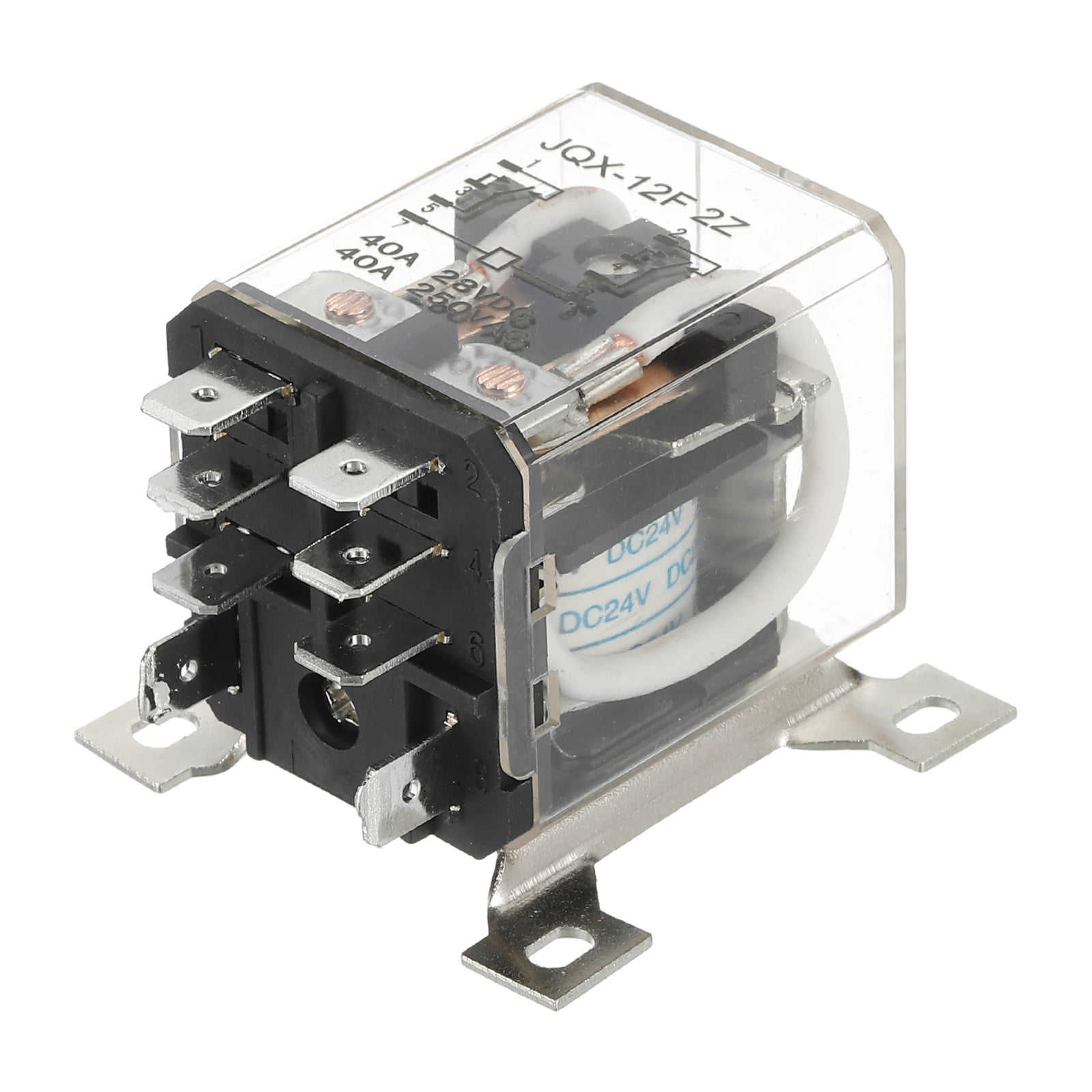 DC24V 40A Electromagnetic Relay, High Power Relay DPDT 2NO 2NC 8 ...