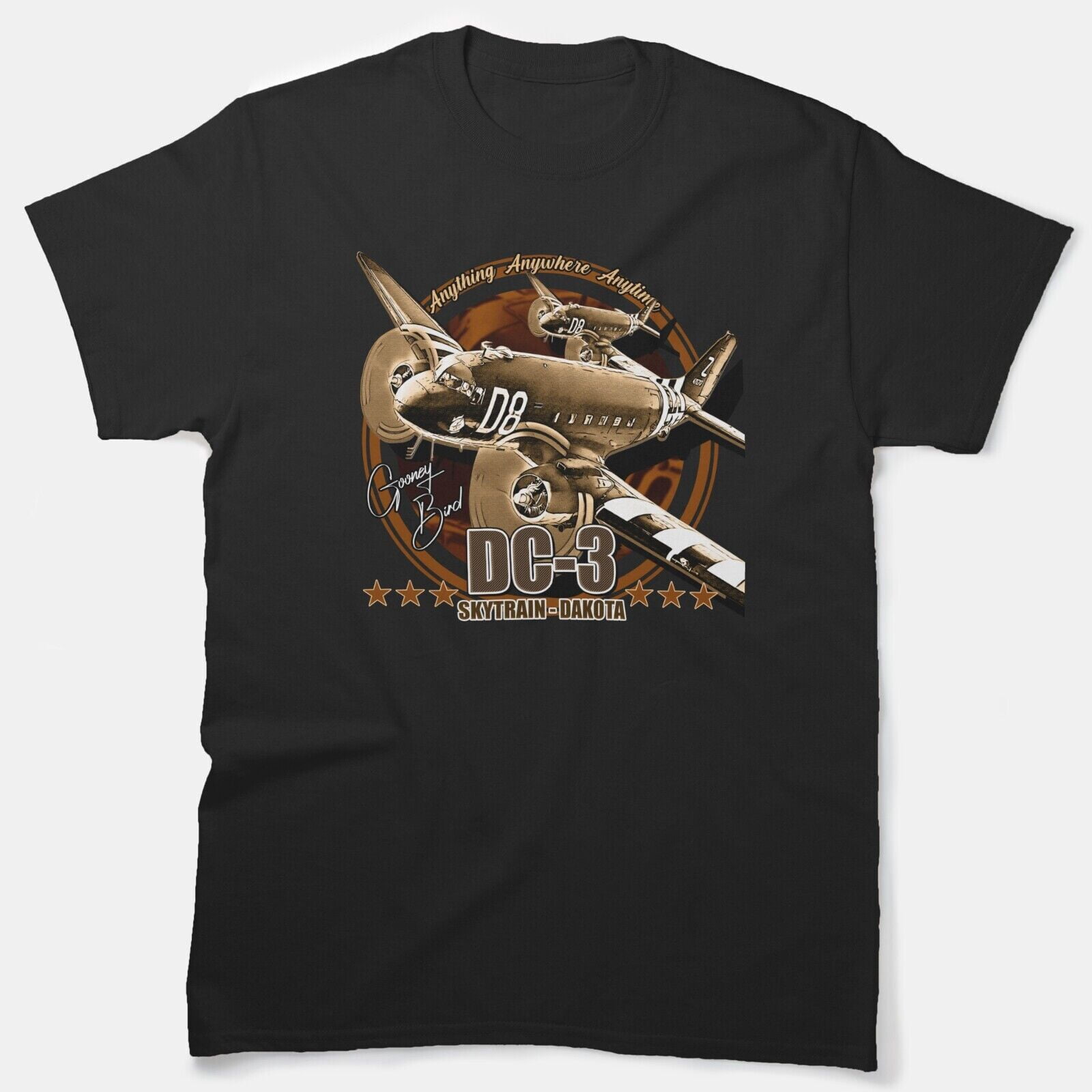 DC3 C47 DAKOTA MILITARY TRANSPORT AIRCRAFT CLASSIC T-SHIRT - Walmart.com