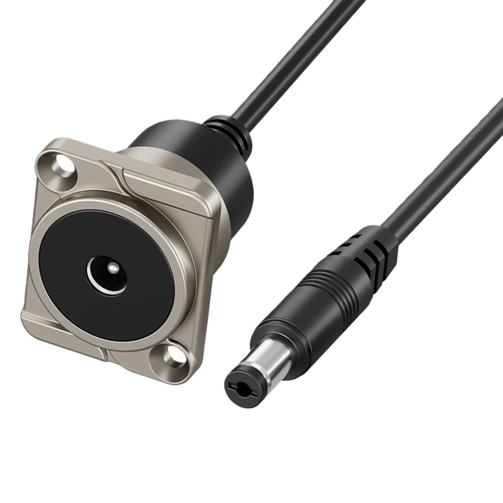 DC5.5x2.1mm Female to Male Panel Mount Power Connectors Waterproof ...