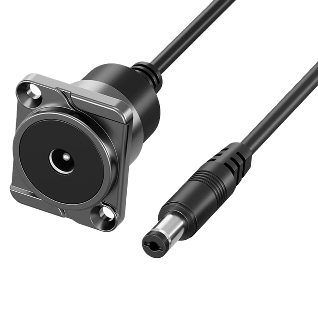 DC5.5x2.1mm Female to Male Power Adapter Wall Panel Mount for ...