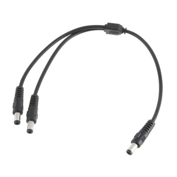DC5.5x2.1mm Power Splitter Cable 18AWG, Male to Two Male 5.5MM x2.1MM ...