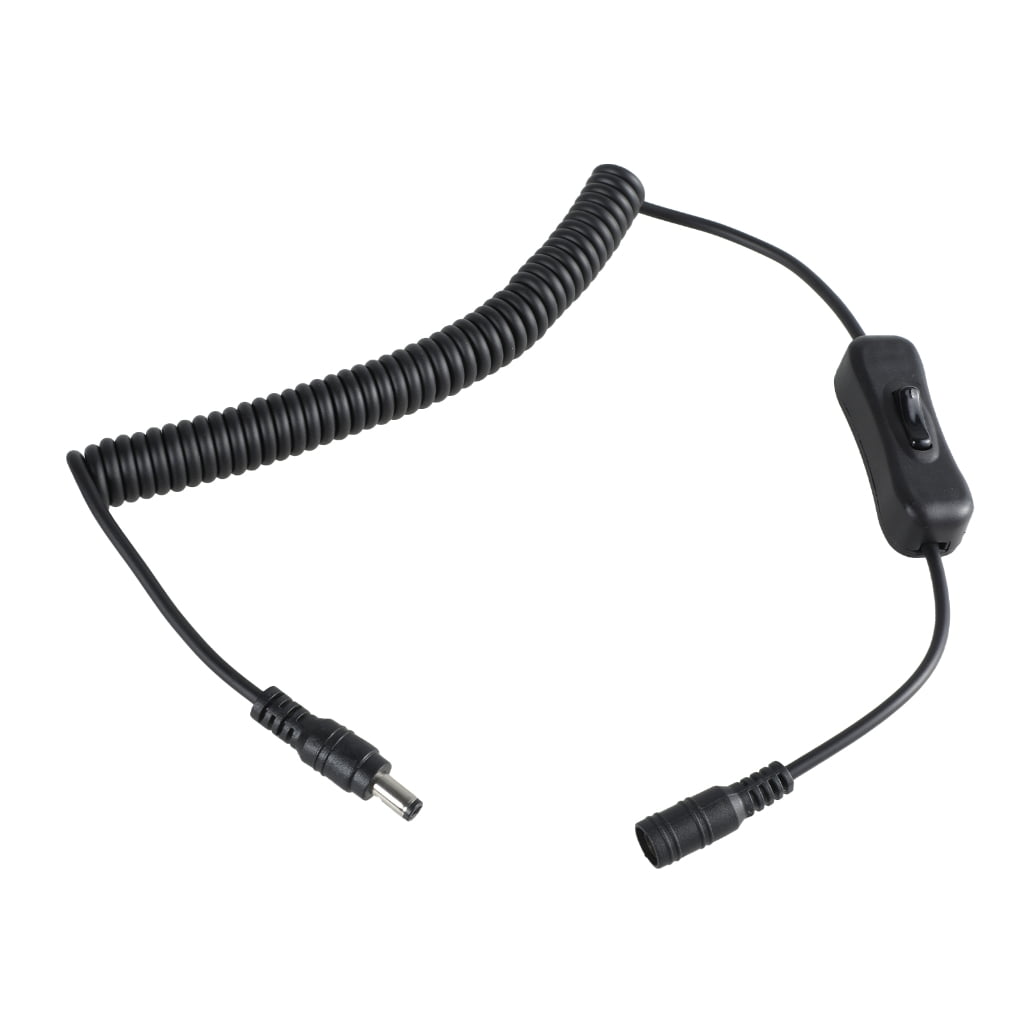 DC5.5x2.1mm Retractable Cable Power Cord with Switches for Speakers and ...