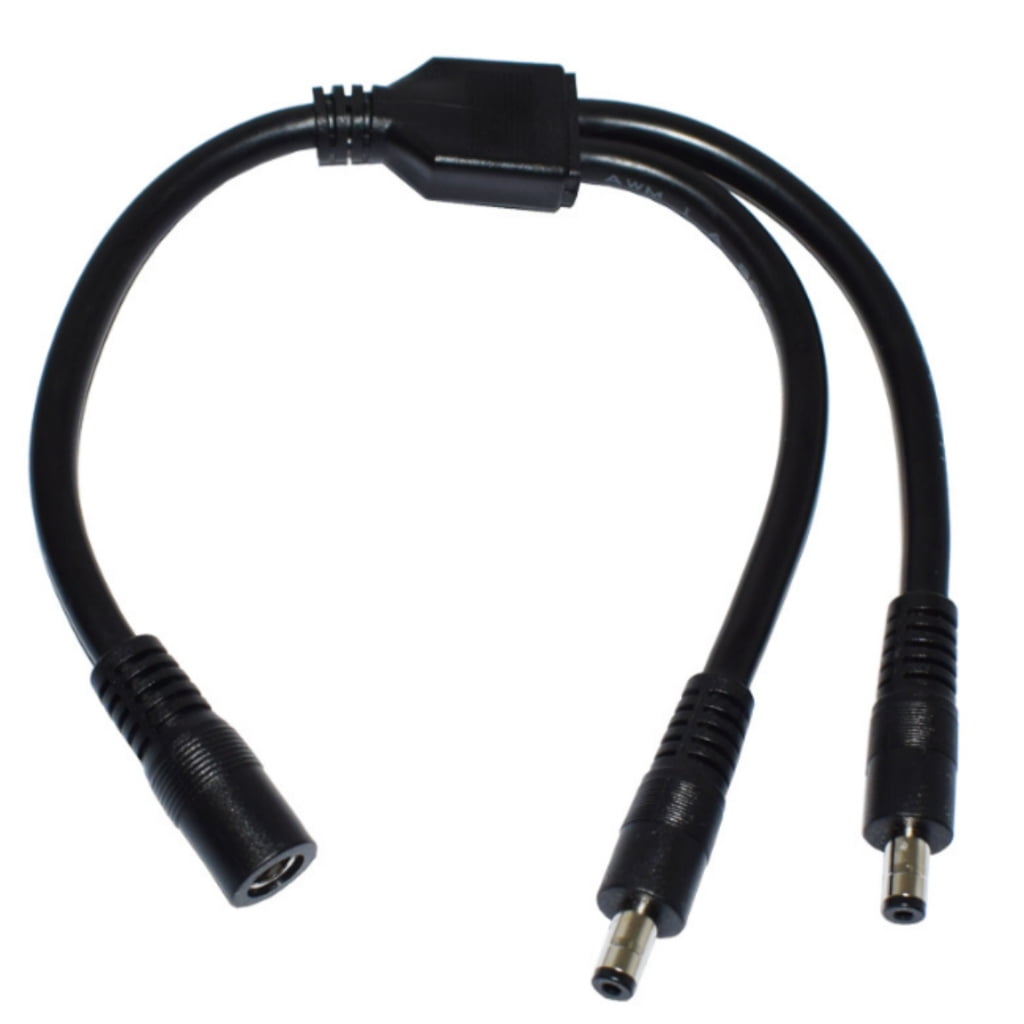 DC5521 Power Adapter Cable, Female to 2xMale 5.5x2.1mm Connection Wire ...