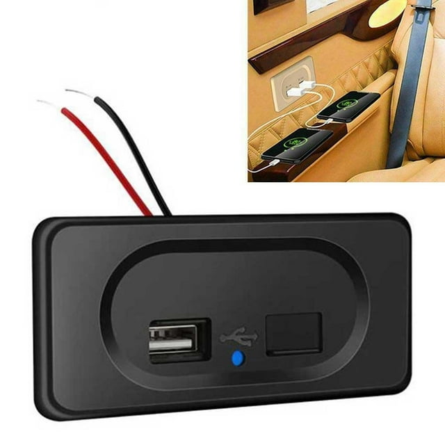 DC5V/3.1A Dual USB Ports Charger Socket For 12V Car Boat Motorhome ...