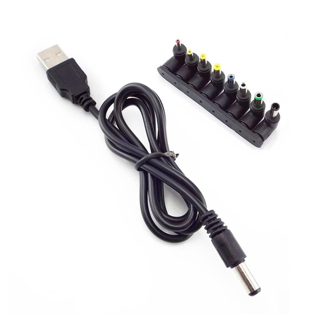 DC5V 5.5x2.1mm Female Power Cable Set 8 Connectors for Various Devices ...