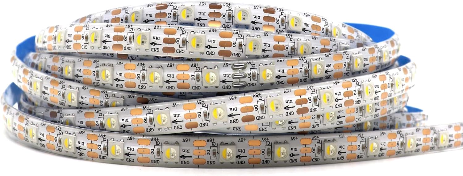 DC5V SK6812 Similar WS2812B RGBW 16.4ft 5m 30leds/Pixels/m Individually Addressable Flexible ...