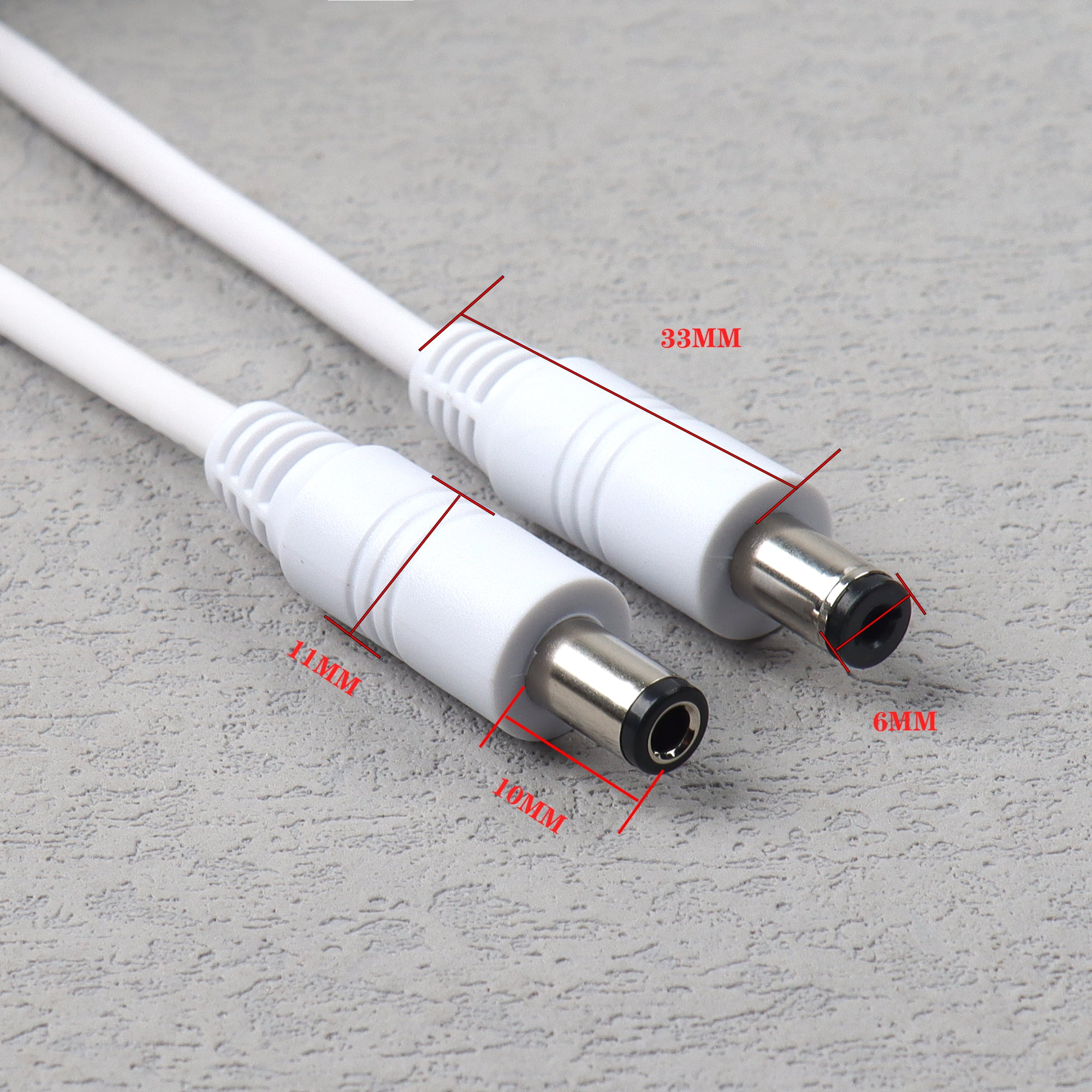 DC6330 Normal Male to DC6325 Tuning Fork Male Plug Extension DC ...
