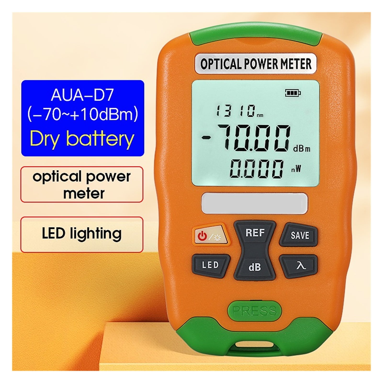DC7/DC5/D7/D5 Mini Optical Power Meter Fiber Optic Tester OPM With LED ...