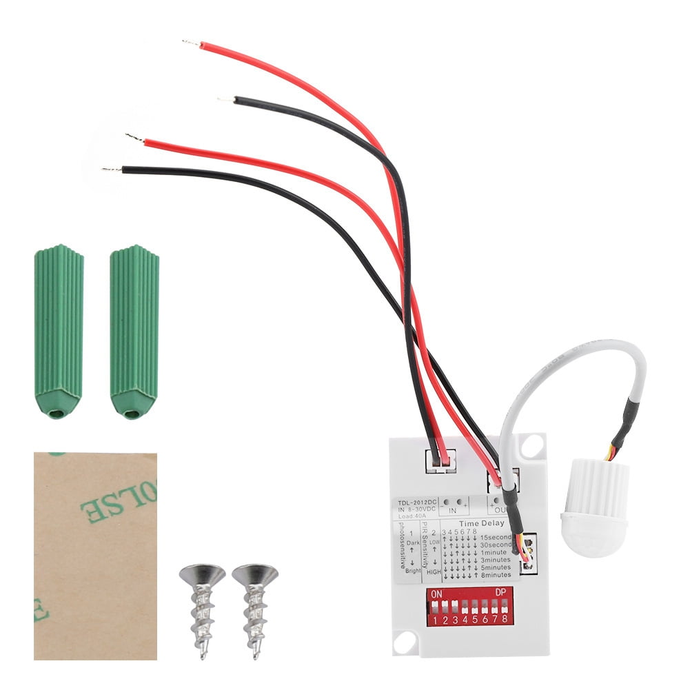 DC8-100V Adjustable Automatic Infrared Sensor Human Body Induction ...