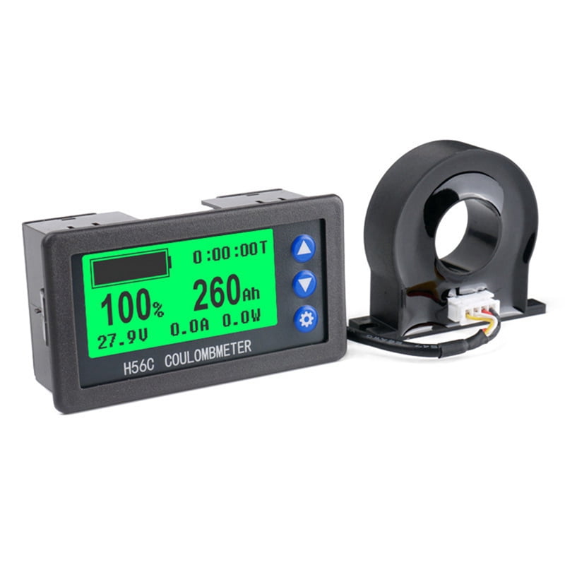 DC9-100V LCD Digital Hall Coulomb Meter Ammeter Voltmeter 50A Voltage ...