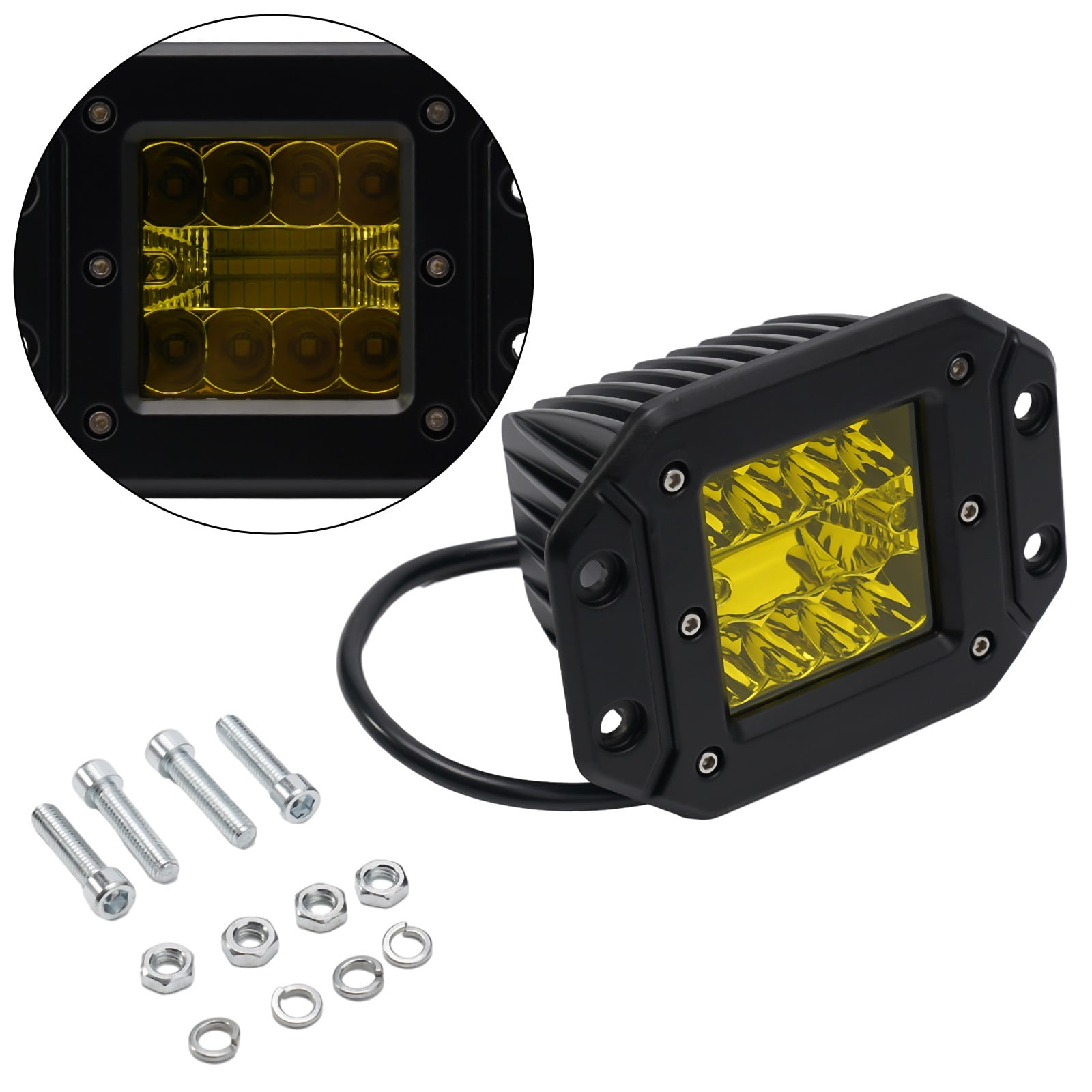 DC9-30V Off Road Bumper Roll Bar Work Lamp Embedded 48W Front Fog Lamp ...
