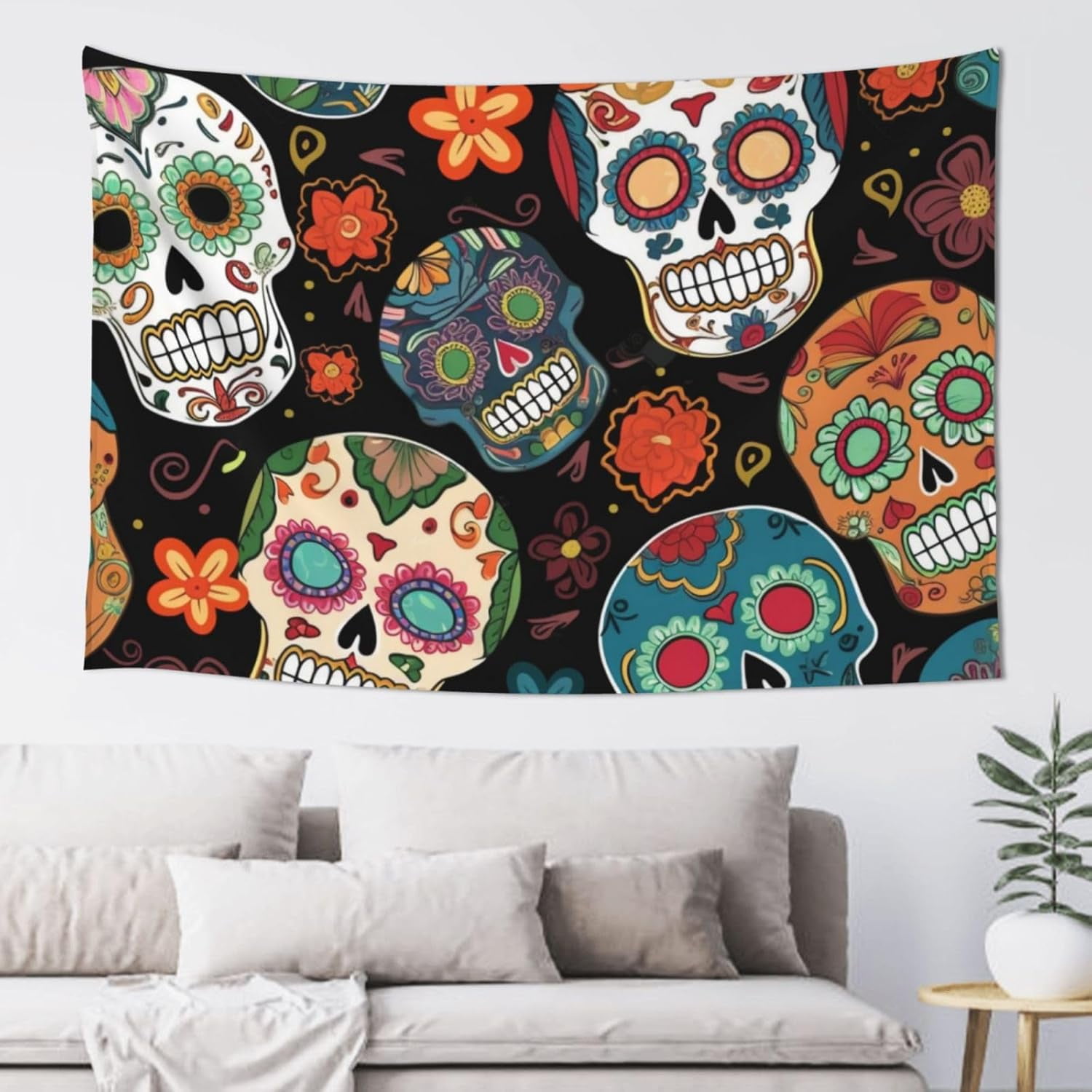 DCARSETCV Small rainbow printing Printed Tapestry Wall Hanging for ...